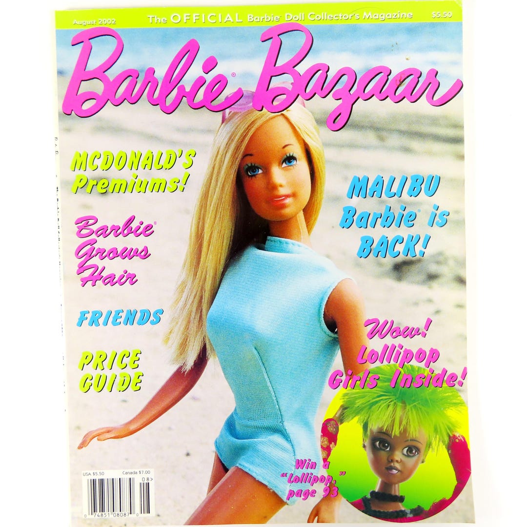 Barbie Bazaar Magazine August 2002, Vintage Official Barbie Club ...