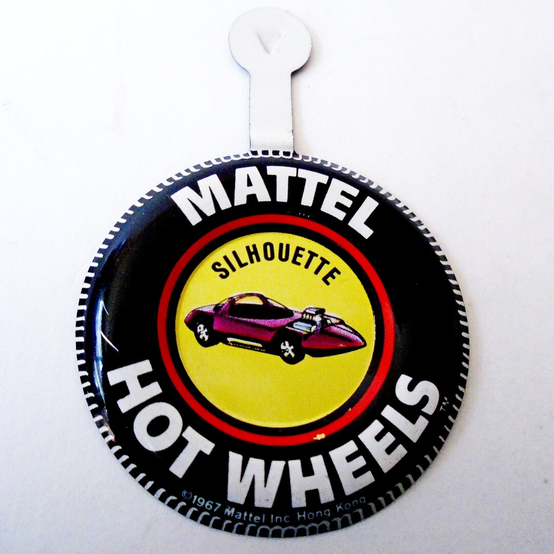 Original Hot Wheels SILHOUETTE Red Line Button, 1967 Hot Wheels Redline ...