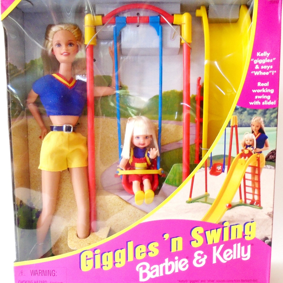Barbie and Kelly Giggles N Swing Set, Barbie and Kelly Swingset Gift ...