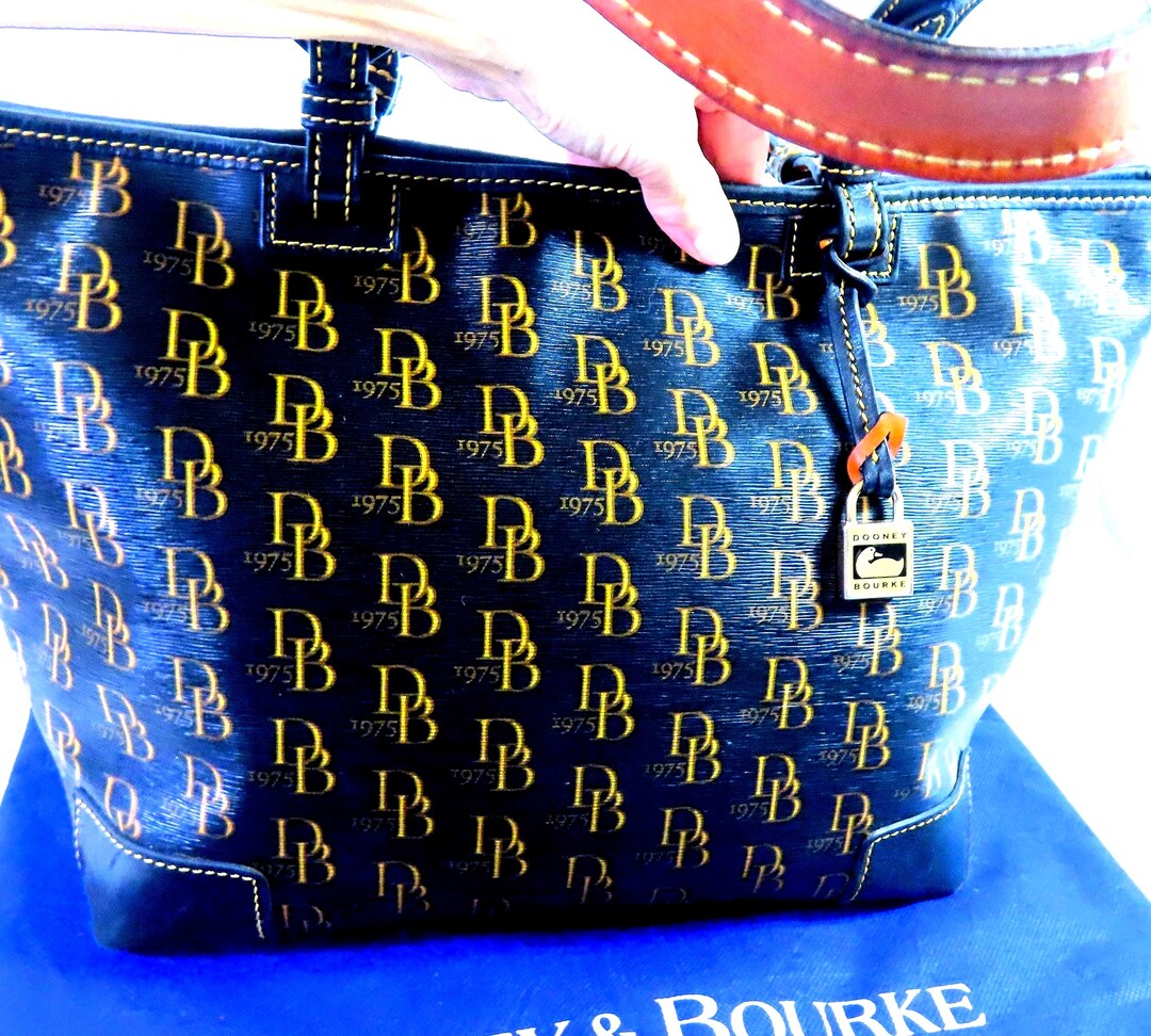DOONEY & BOURKE Signature Bag, Elegant DB Black Monogram Florentine ...
