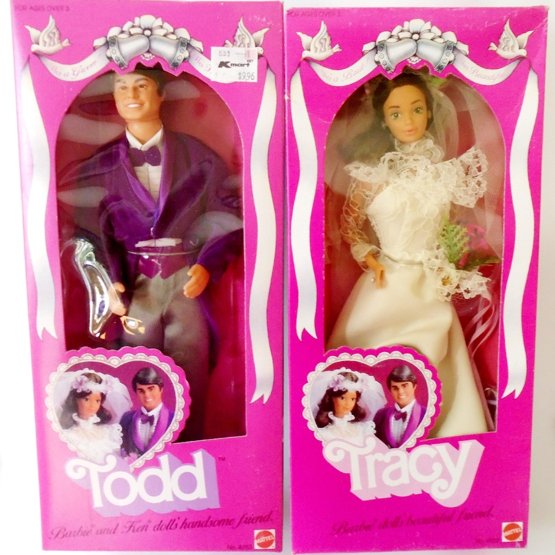 Tracy and Todd Wedding Barbie Dolls, NIB 80's Tracy and Todd Bride and Groom Doll Set, Barbie ...