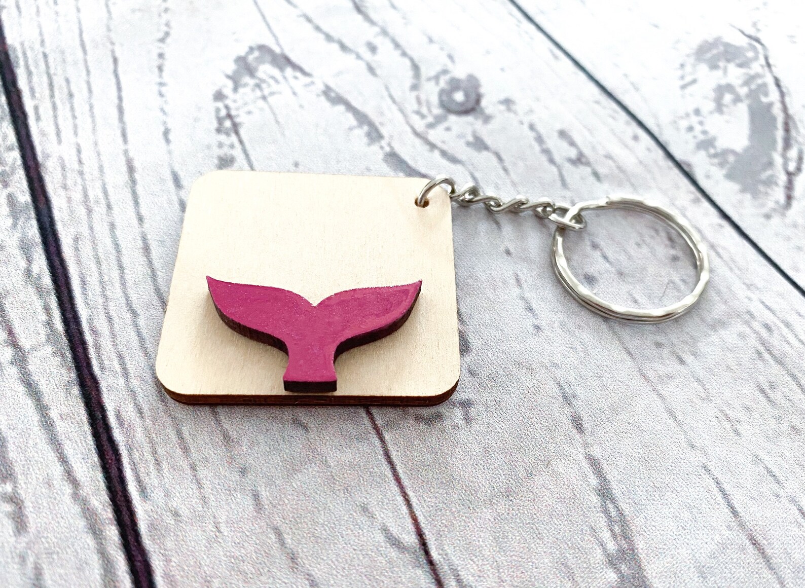 Mermaid Tail Keyring With Personalised Initial 4cm Tile - Etsy UK