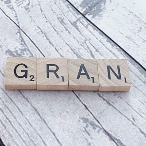 Gran Magnet - Cute Wooden Letter Tile Fridge Magnet for Granny Nan ...