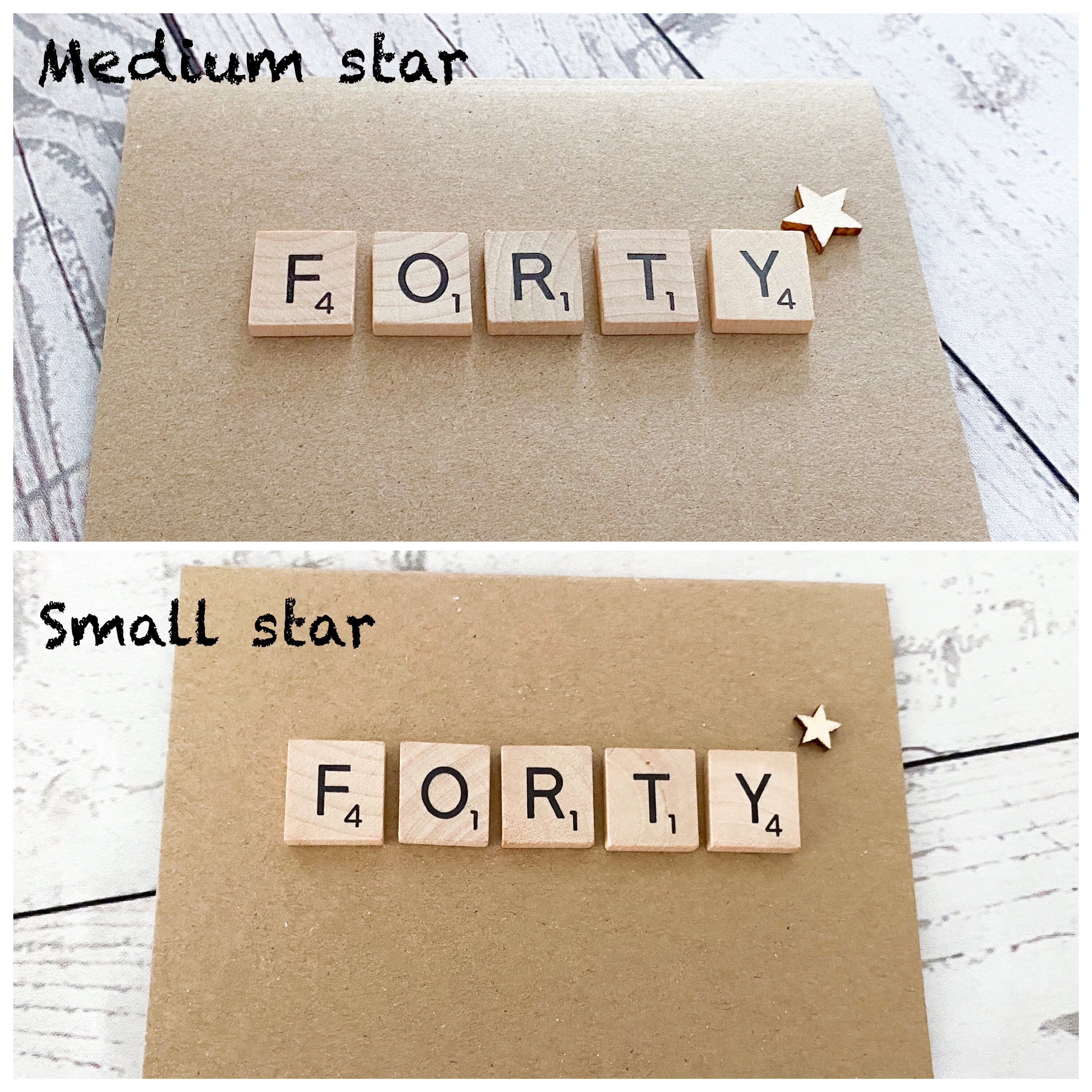 Fortieth Birthday Card 40th Birthday A6 Size Kraft Brown - Etsy