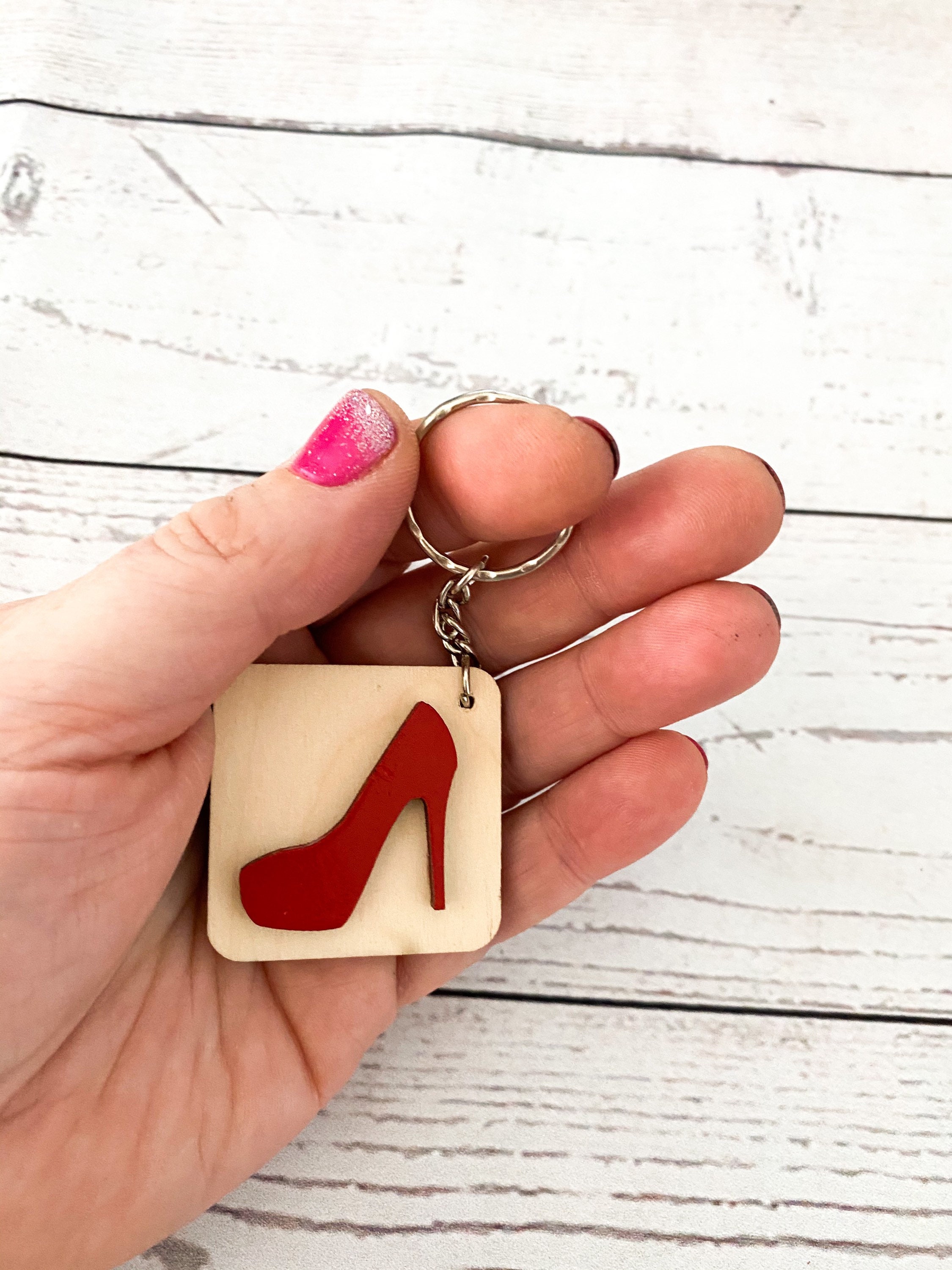 Shoe keyring with personalised initial large 4cm keyring | Etsy