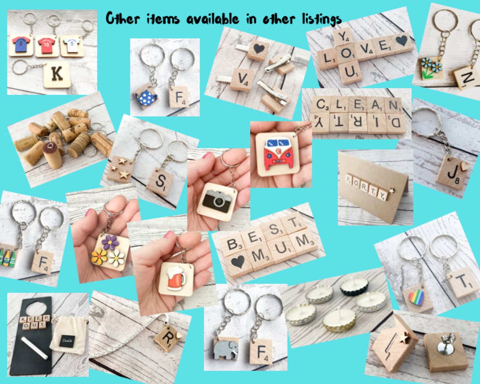 Keyring With Crescent Moon Embellishments: Alphabet Keyring Perfect for ...