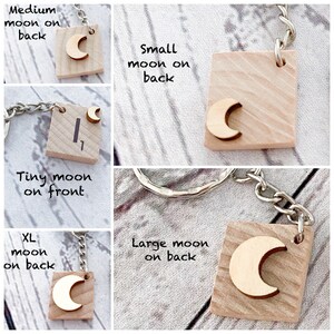 Keyring With Crescent Moon Embellishments: Alphabet Keyring Perfect for ...