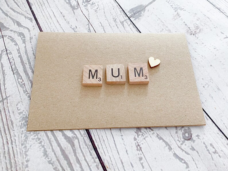 Card for Mum Mum Birthday or Mothers Day A6 Size Kraft | Etsy