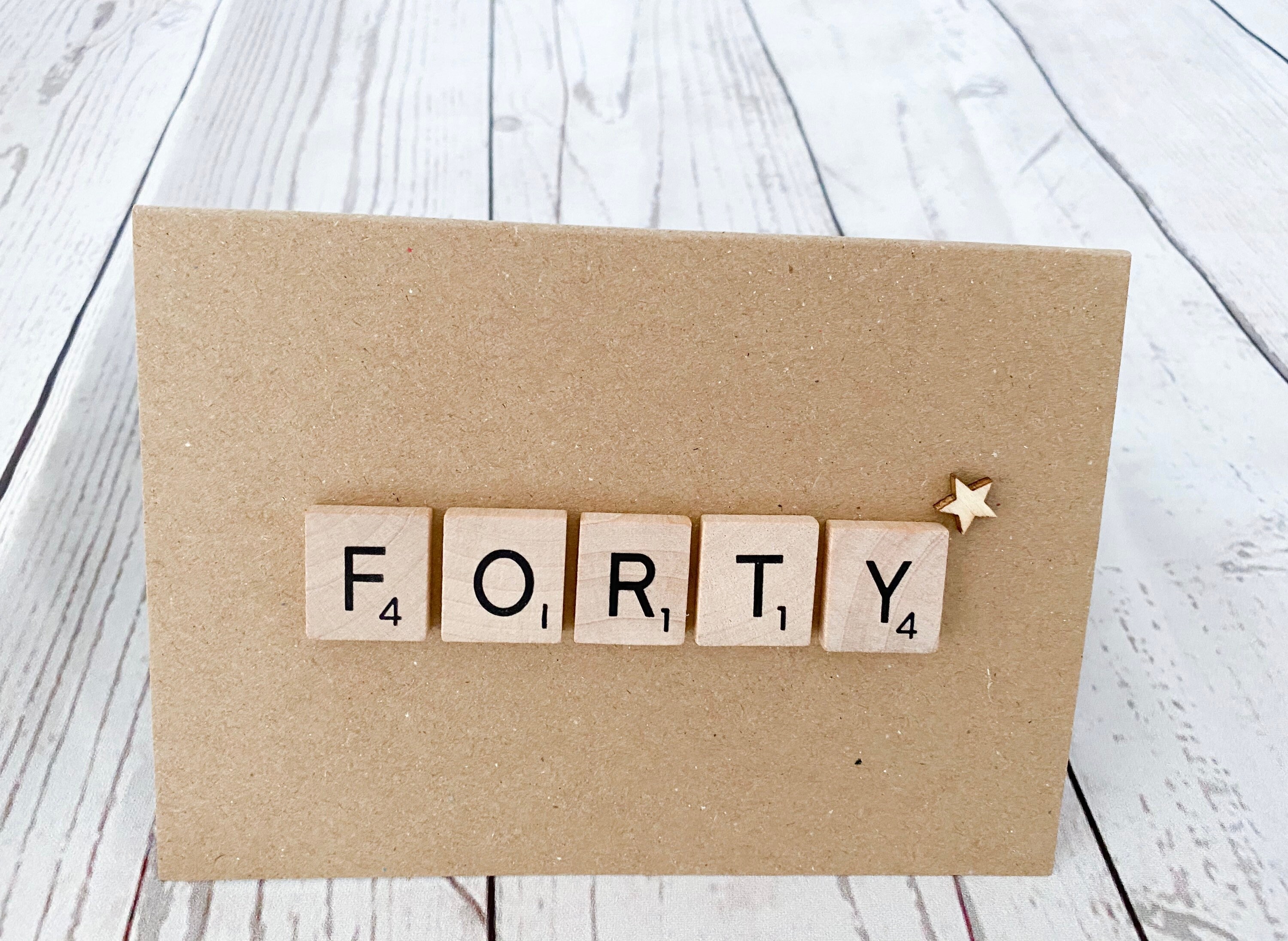 Fortieth Birthday Card 40th Birthday A6 Size Kraft Brown - Etsy