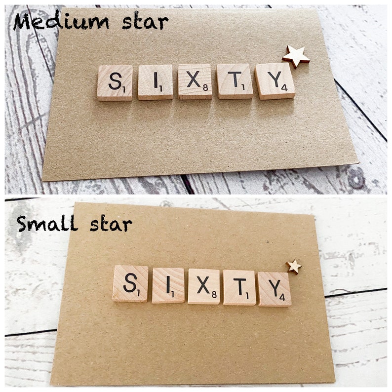Sixtieth Birthday Card - 60th Birthday - A6 Size - Kraft Brown Card ...