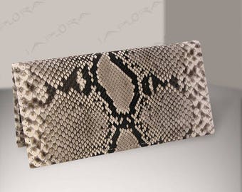 Python Skin Checkbook Wallet - Etsy