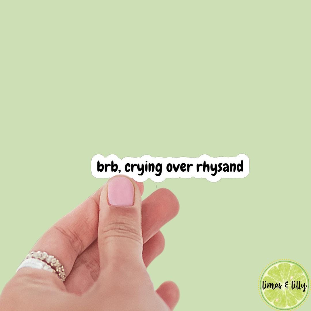 BRB, Crying Over Rhysand Book Boyfriend Sticker, ACOTAR, Book Inspired ...