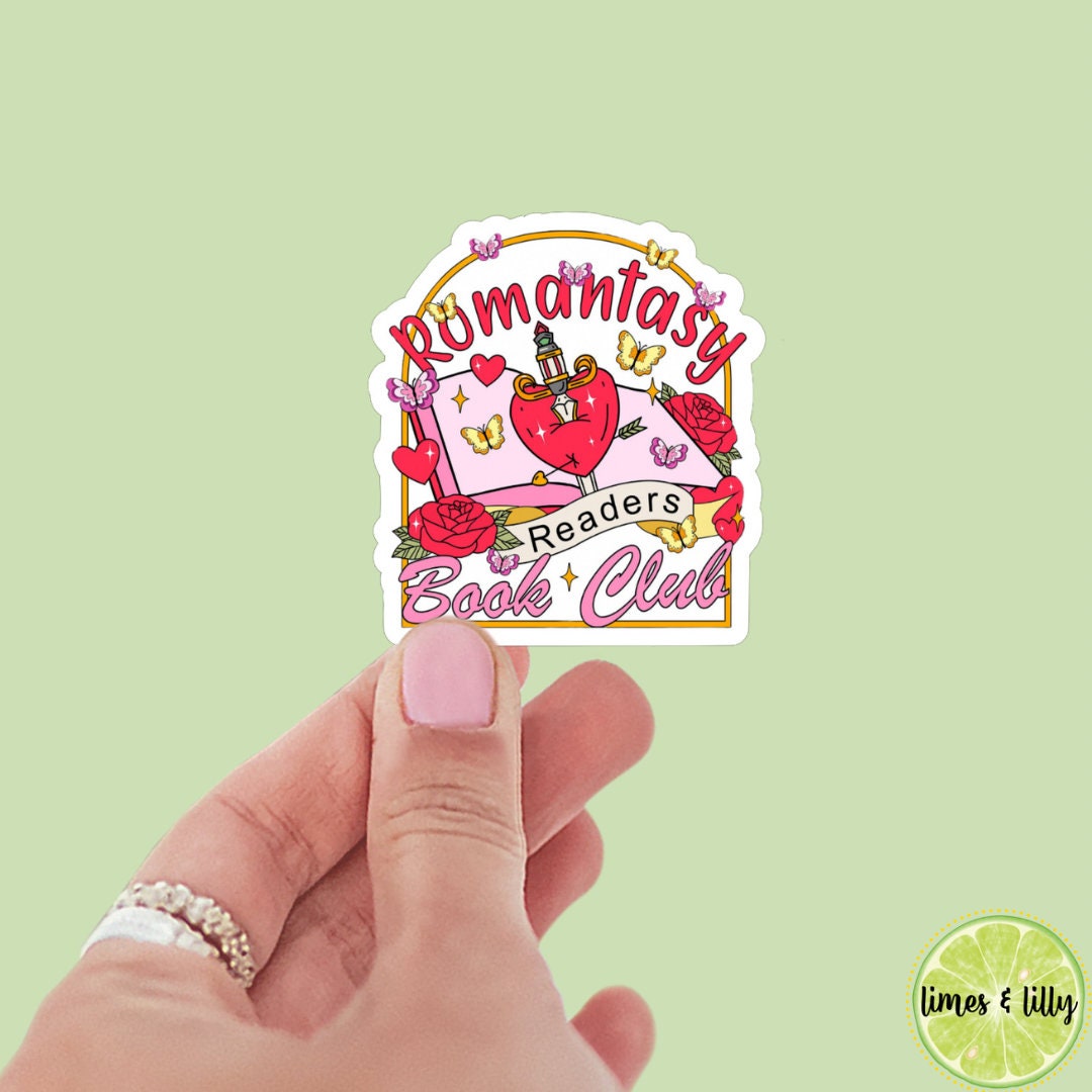 Romantasy Readers Book Club Sticker, Book Stickers, Kindle, Laptop ...