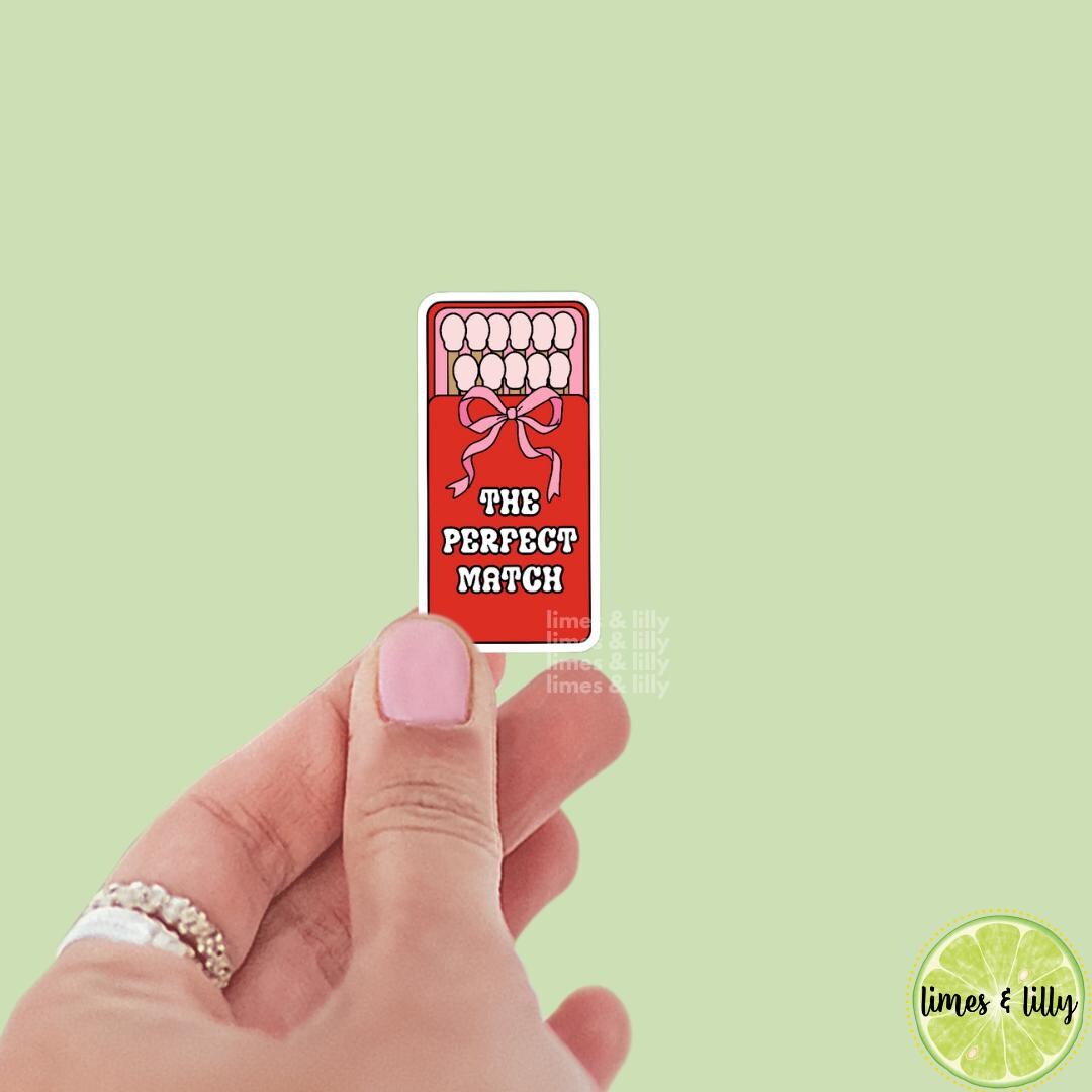 The Perfect Match Matches Sticker | Valentine’s Day Sticker | Valentine ...