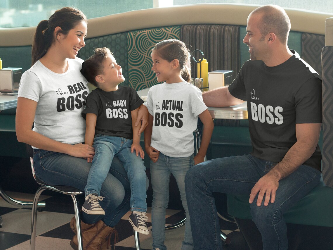 The Boss The Real Boss Matching Couple Shirt Set Unisex | Etsy