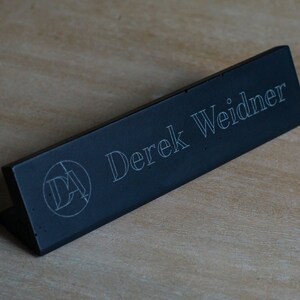 Concrete Name Plate (custom Engraved) for Desk, Office, Business ...