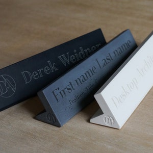 Concrete Name Plate (custom Engraved) for Desk, Office, Business ...