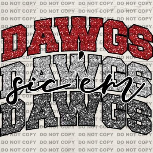 Sic'em Dawgs DTF Transfer - Etsy