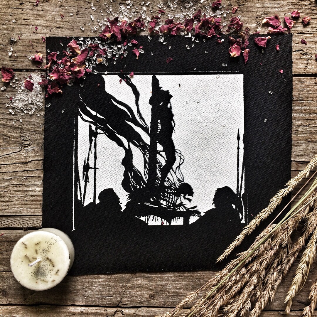 Death of the Witch Patch // Gothic Art Screen Printed on Canvas for ...