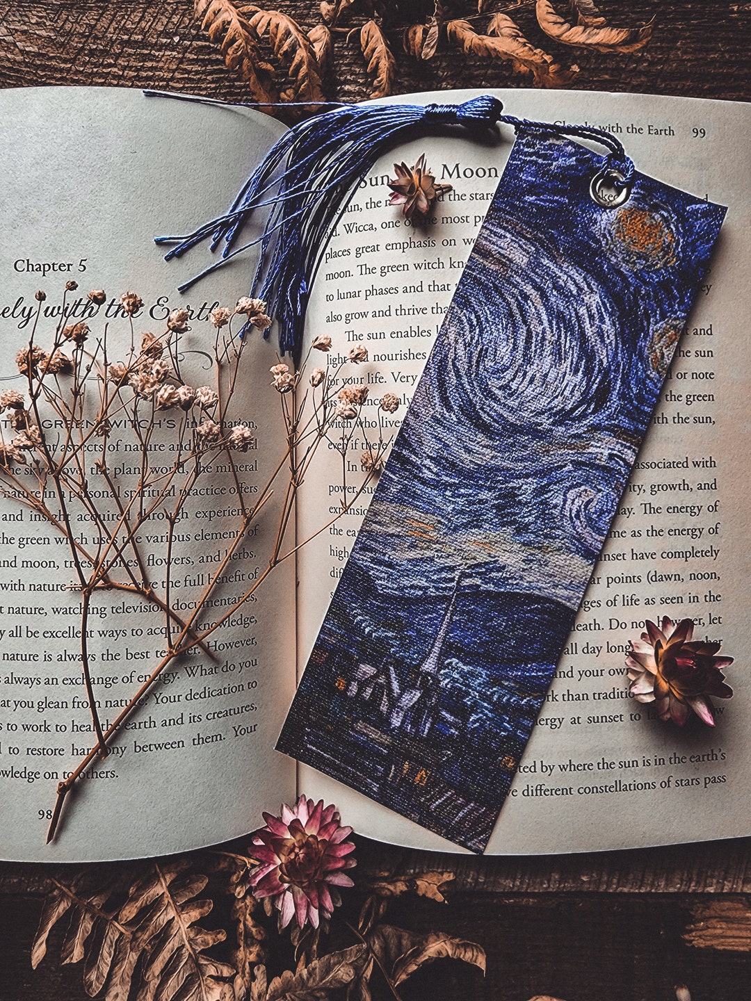 Starry Night // Art Bookmarks // Canvas Bookmark // Book - Etsy