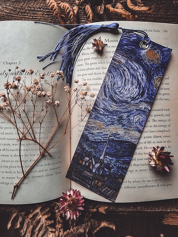Starry Night // Art Bookmarks // Canvas Bookmark // Book - Etsy UK