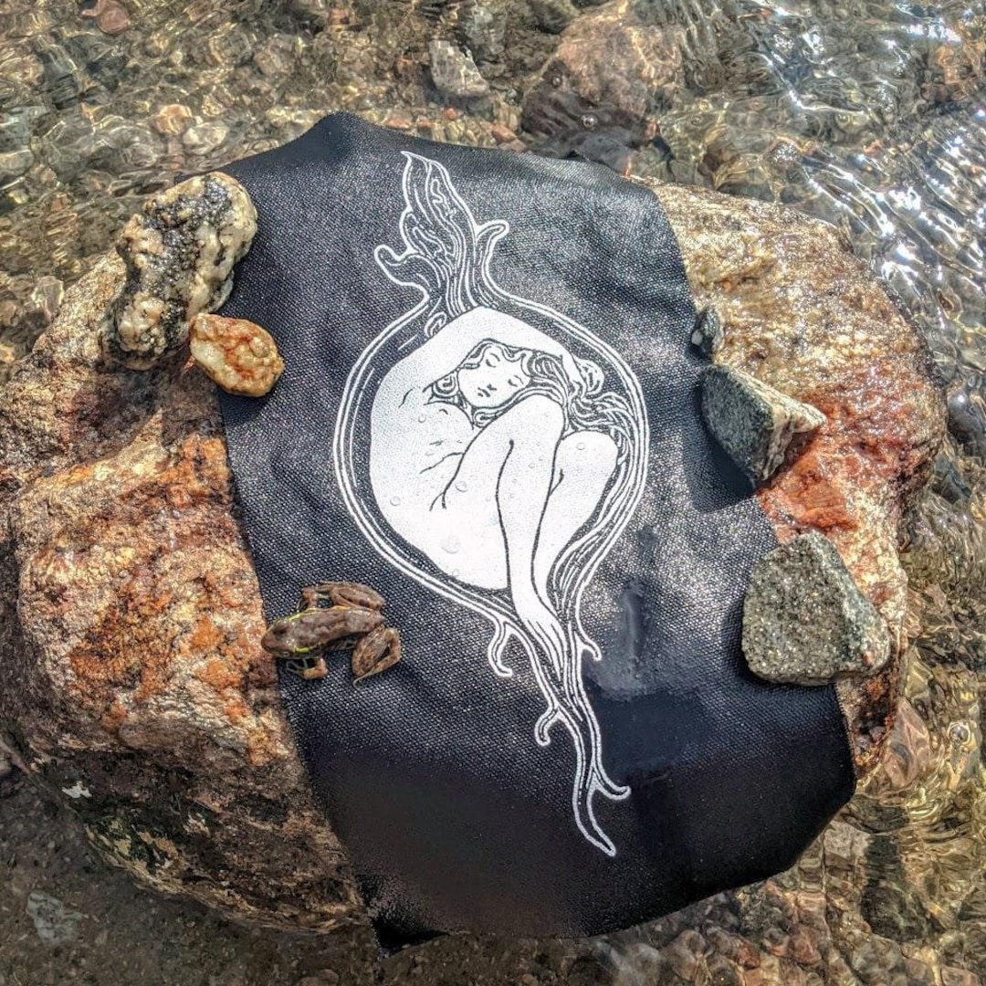 Growth (plant Woman) Patch // Botanical Art Screen Printed on Canvas ...