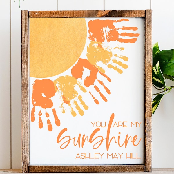 Sunshine Handprint Art - Etsy