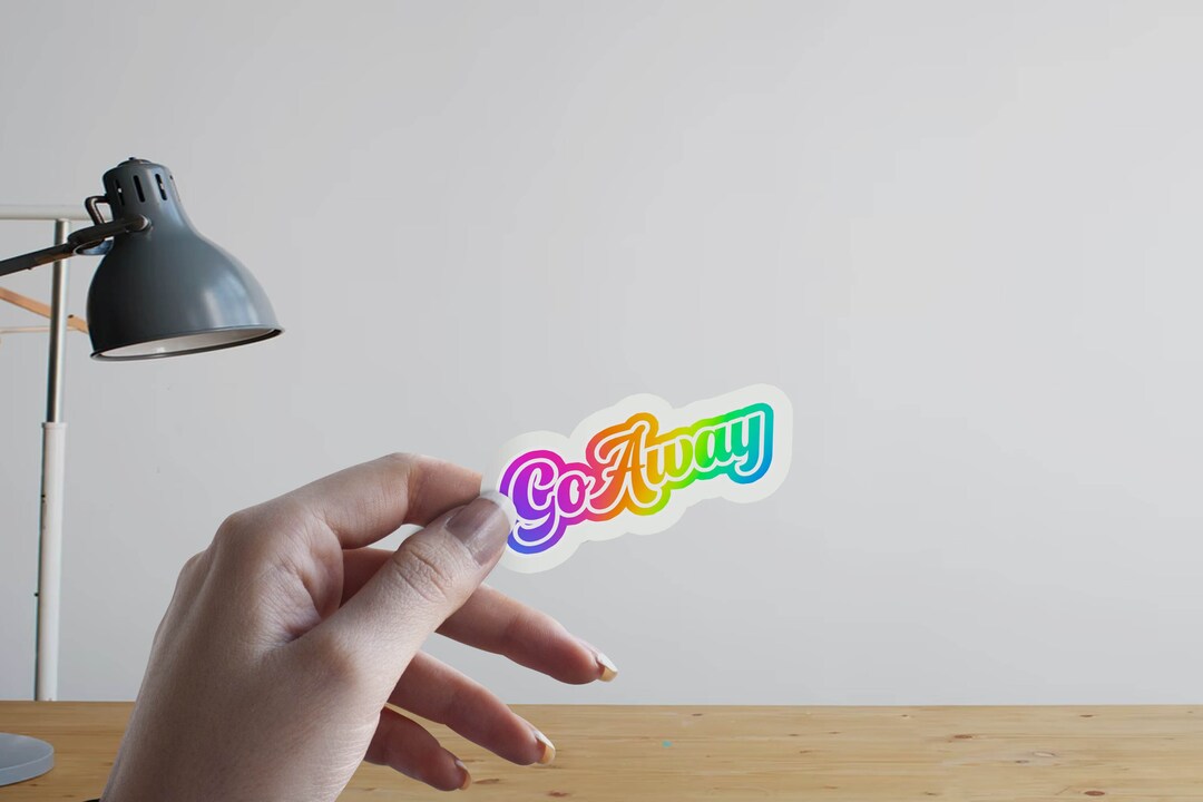 Go Away Sticker, Go Away, Sarcastic Sticker, Waterproof Die Cut, Laptop ...