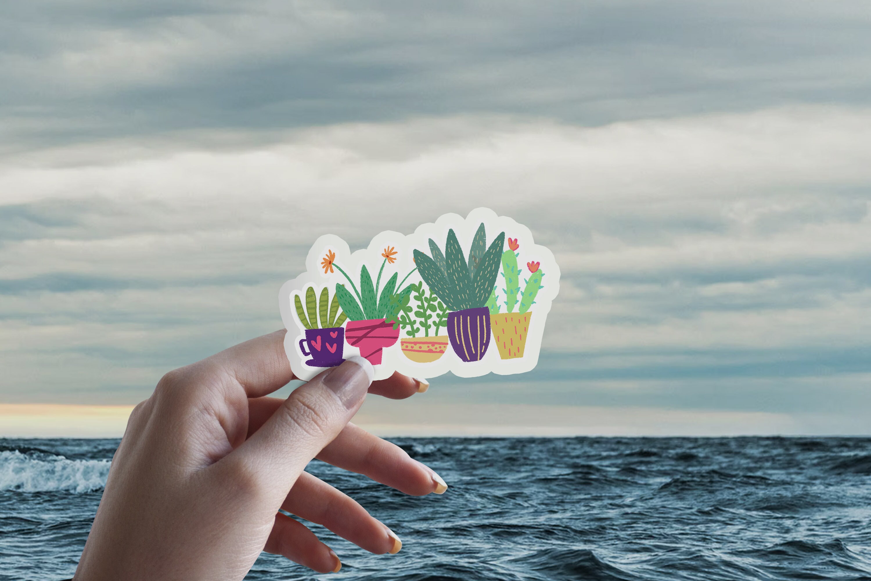 Plants Sticker Plant Sticker Potted Plant Sticker Potted - Etsy