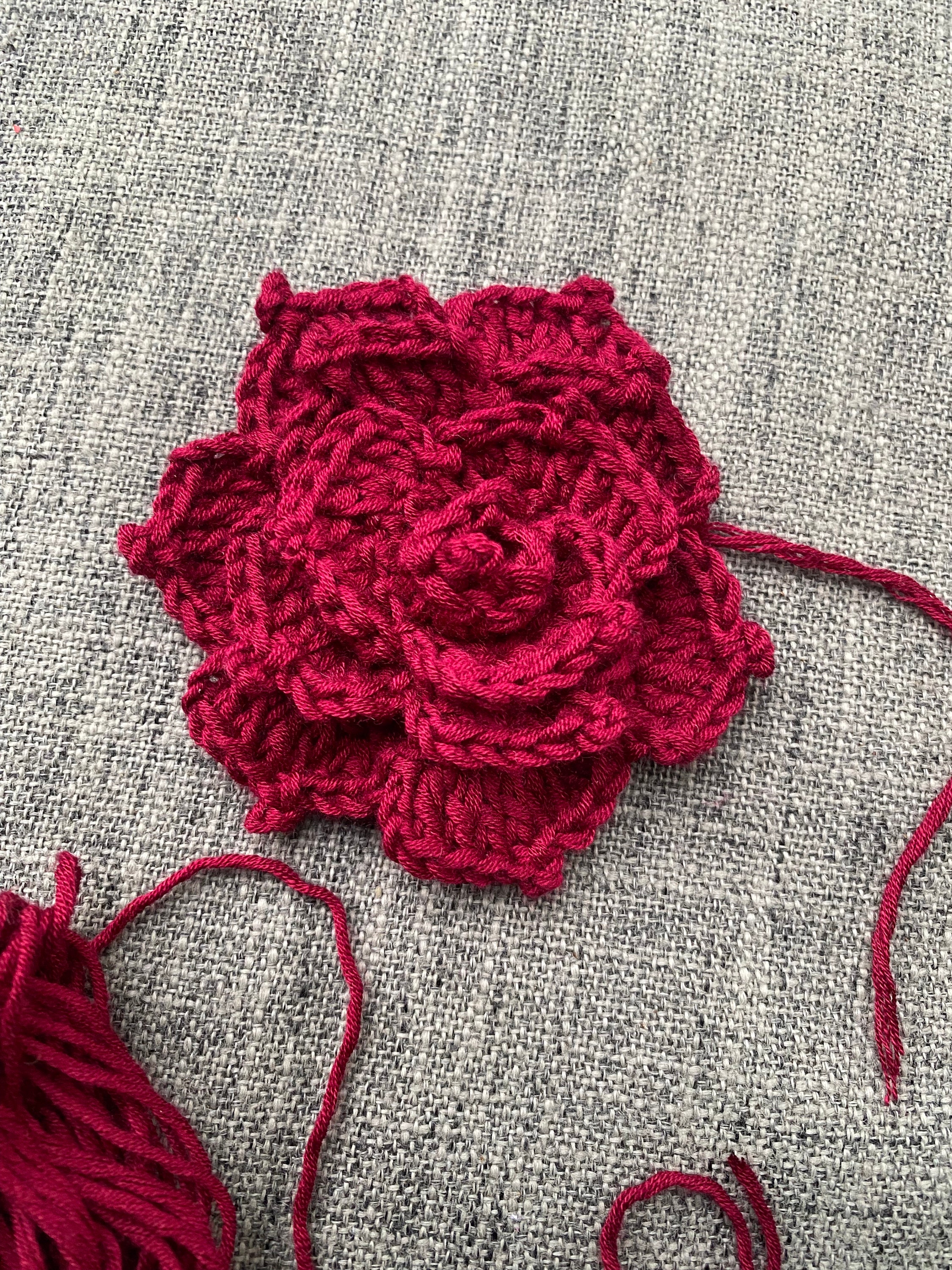 Romantic Rose Applique Crochet Pattern - Etsy