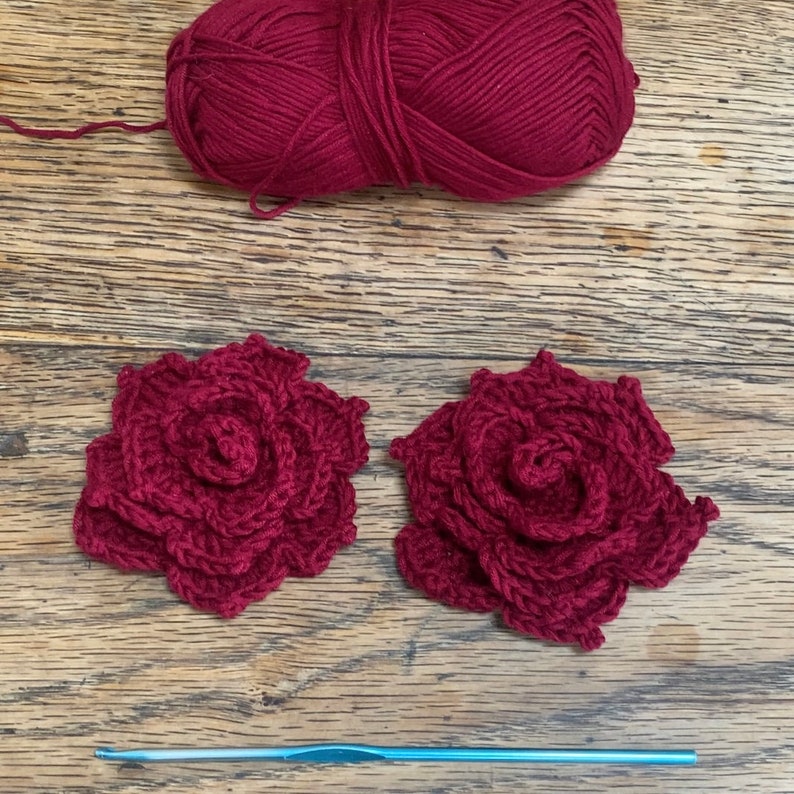Romantic Rose Applique Crochet Pattern - Etsy