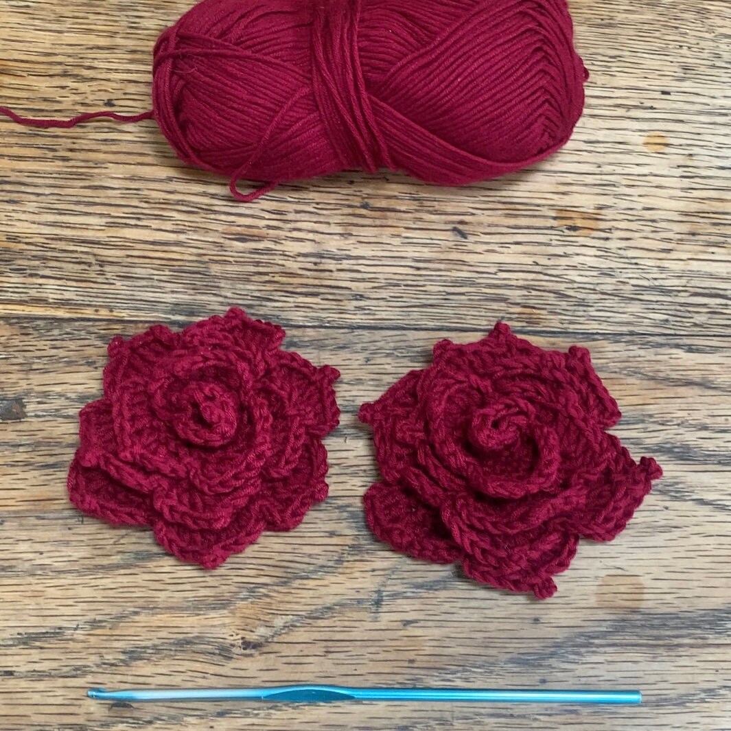 Romantic Rose Applique Crochet Pattern - Etsy