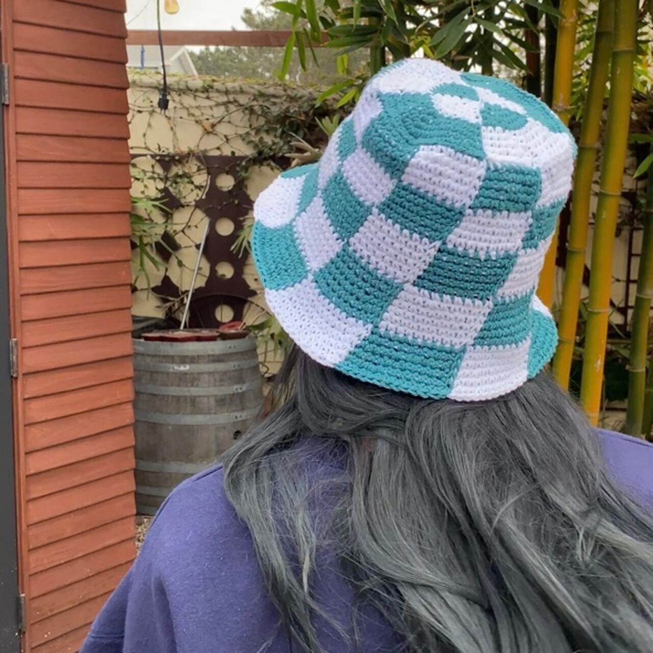 Crochet Checker Bucket Hat Pattern - Etsy