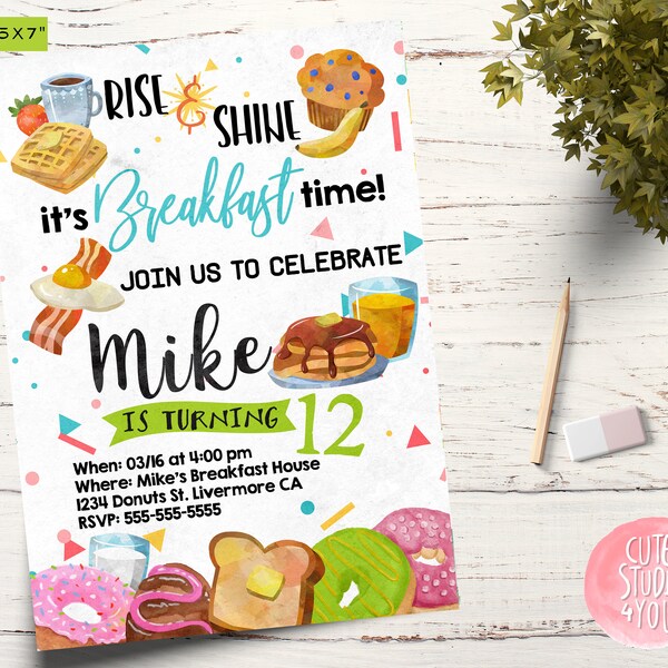 Breakfast Invitation - Etsy