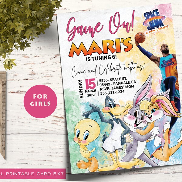 Space Jam 2 Invitation - Etsy