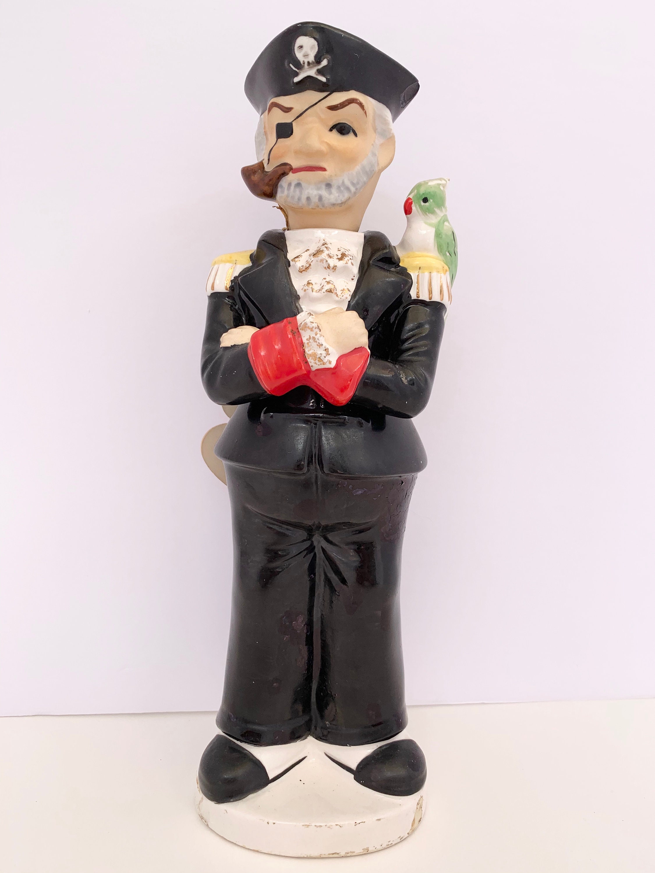 Pirate with Parrot Decanter Rum Bottle | Etsy