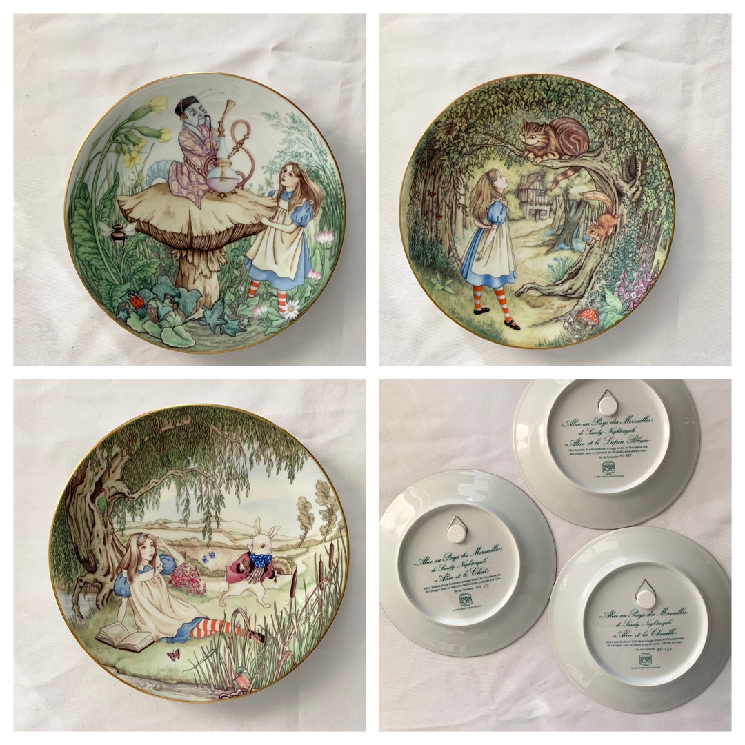 Sandy Nightingale Alice in Wonderland Plates George Boyer - Etsy