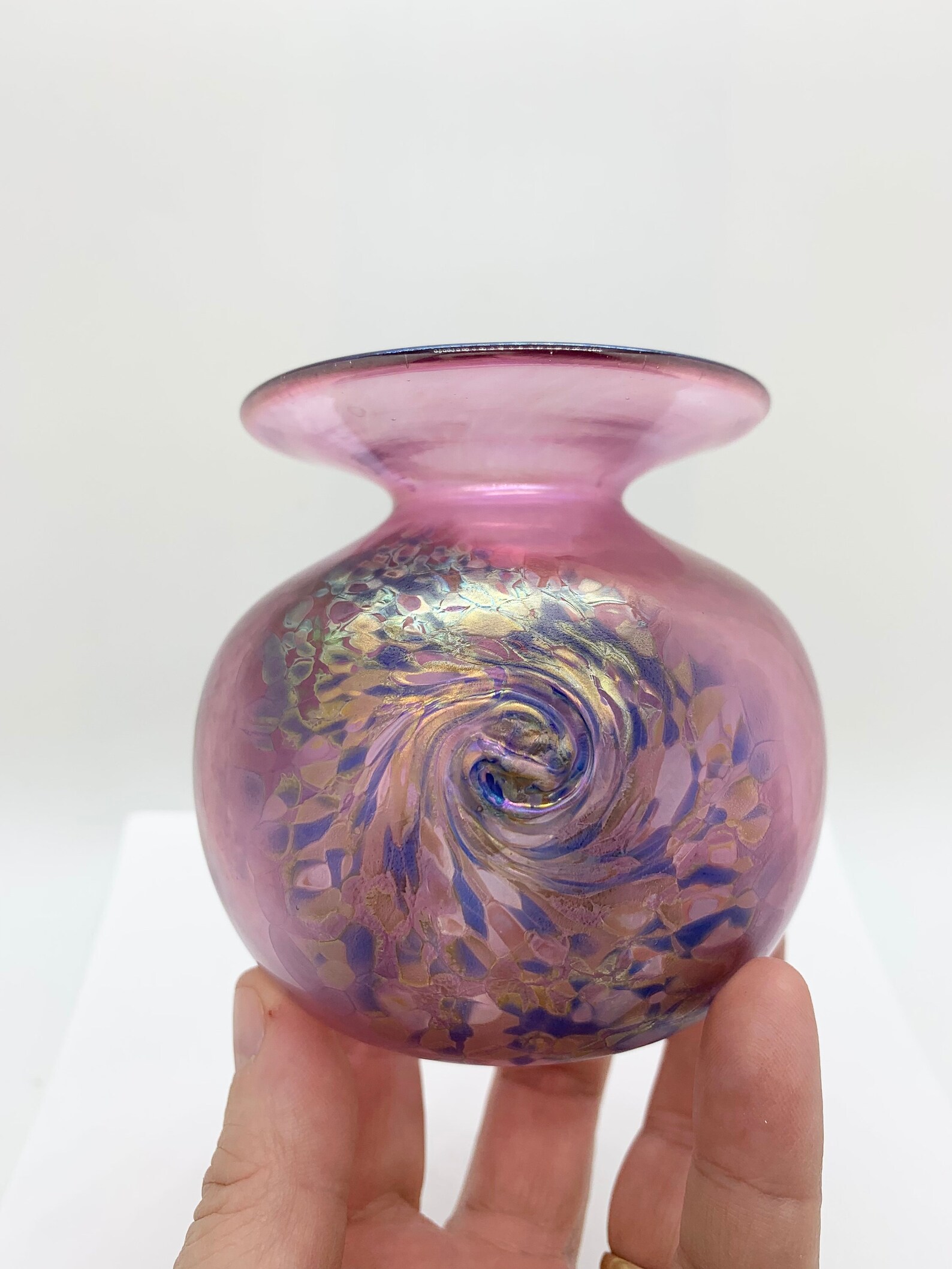 Small Art Glass Vase Arte Vargas Hand Made in Canada - Etsy