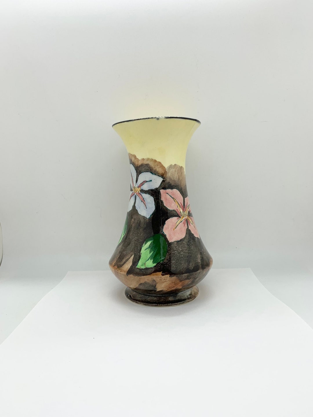 H&K Tunstall Vase Unknown Floral Pattern Made in England Circa 1930s - Etsy