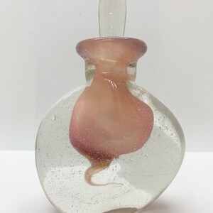 Signed David Lewin Art Glass Perfume Bottle - Controlled Bubble Perfume ...