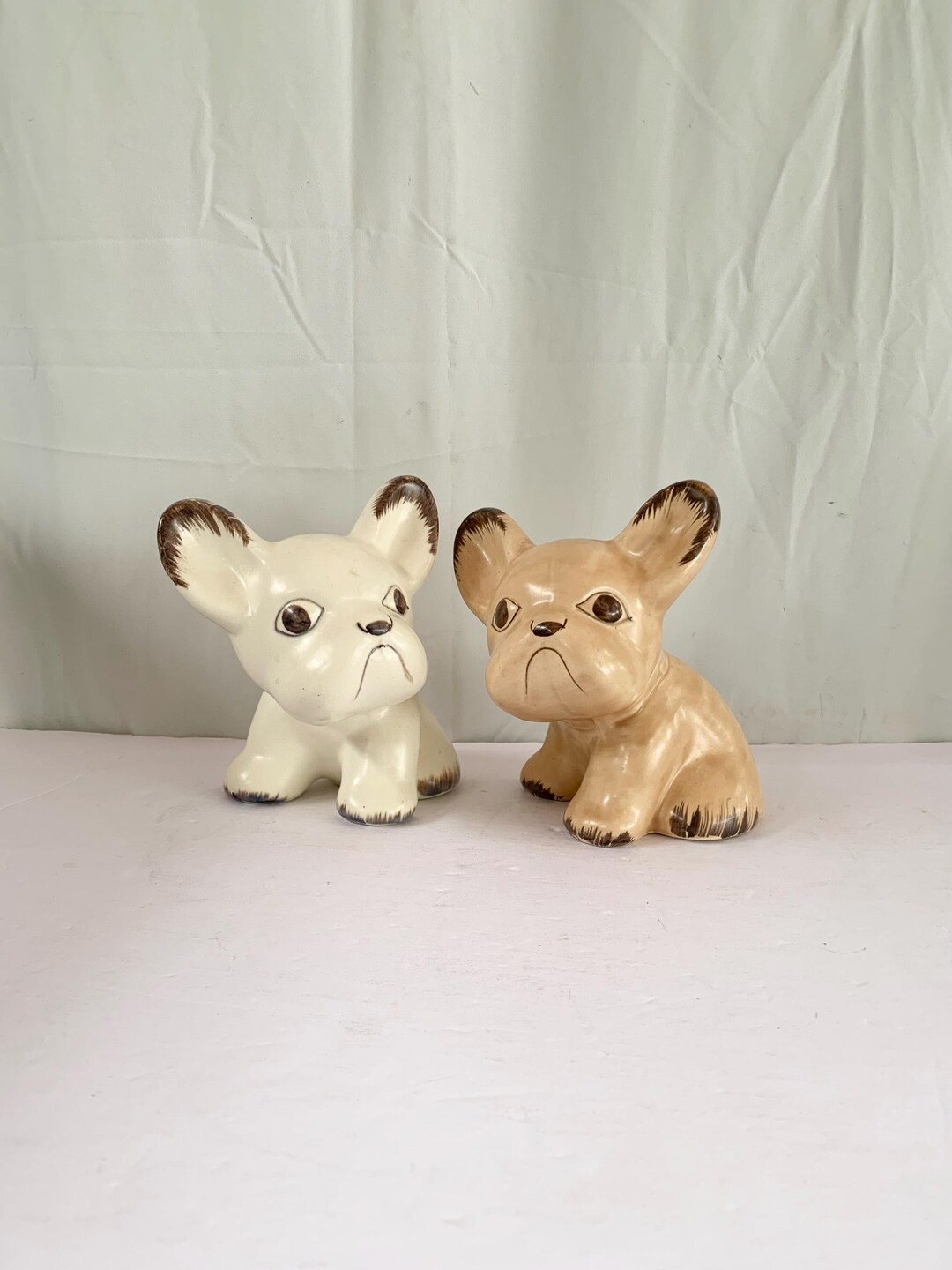 Pair of Sylvac Dog Figurines - French Bull Dogs - Circa 1920-39 - Large ...