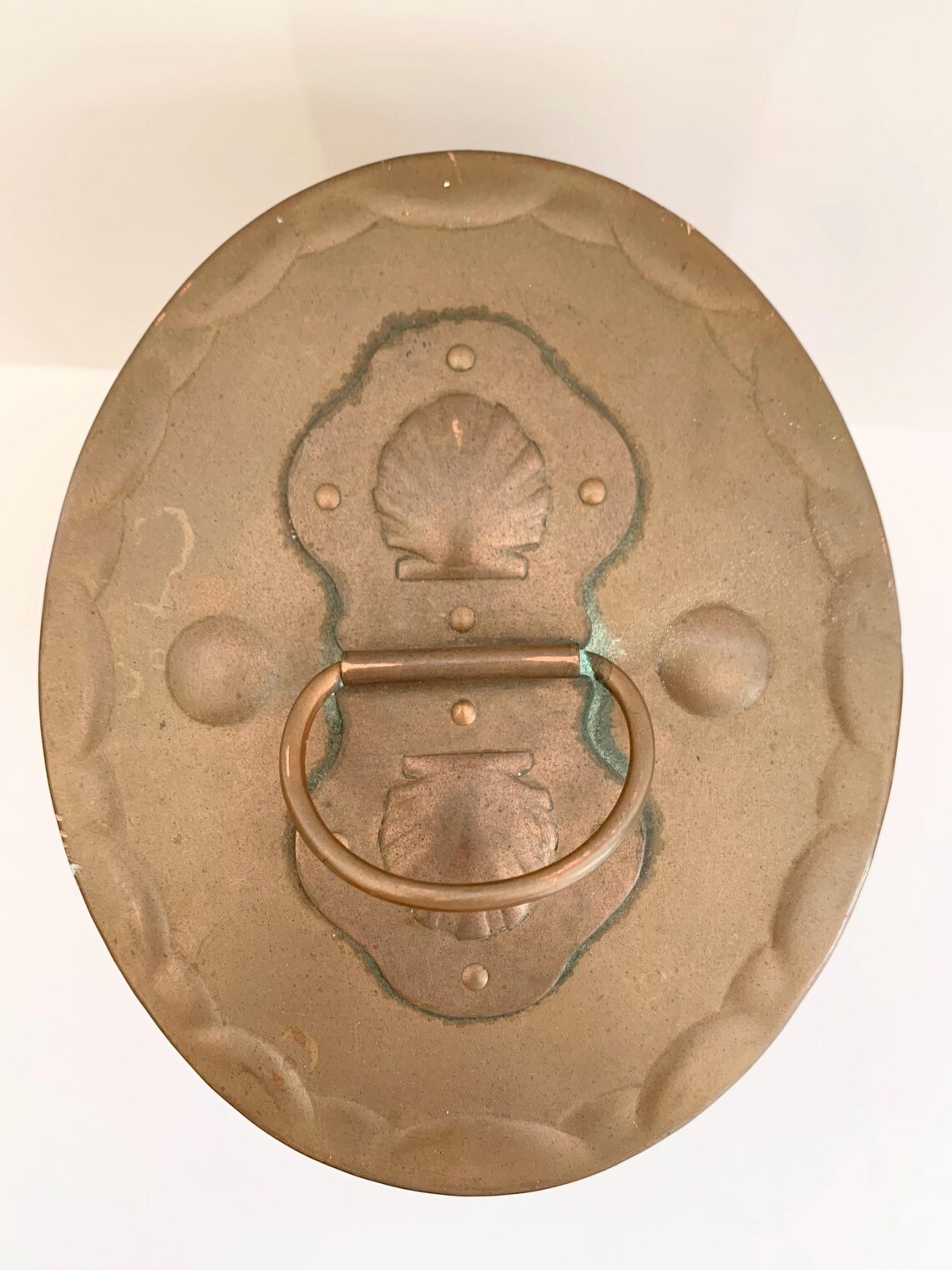 Antique Newlyn Copper Canister - Oval Tea Caddy - Repousse Decorated ...