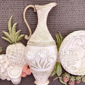 Pair of Chalkware Wall Pictures Girotti Sculptured Art Made in Canada ...