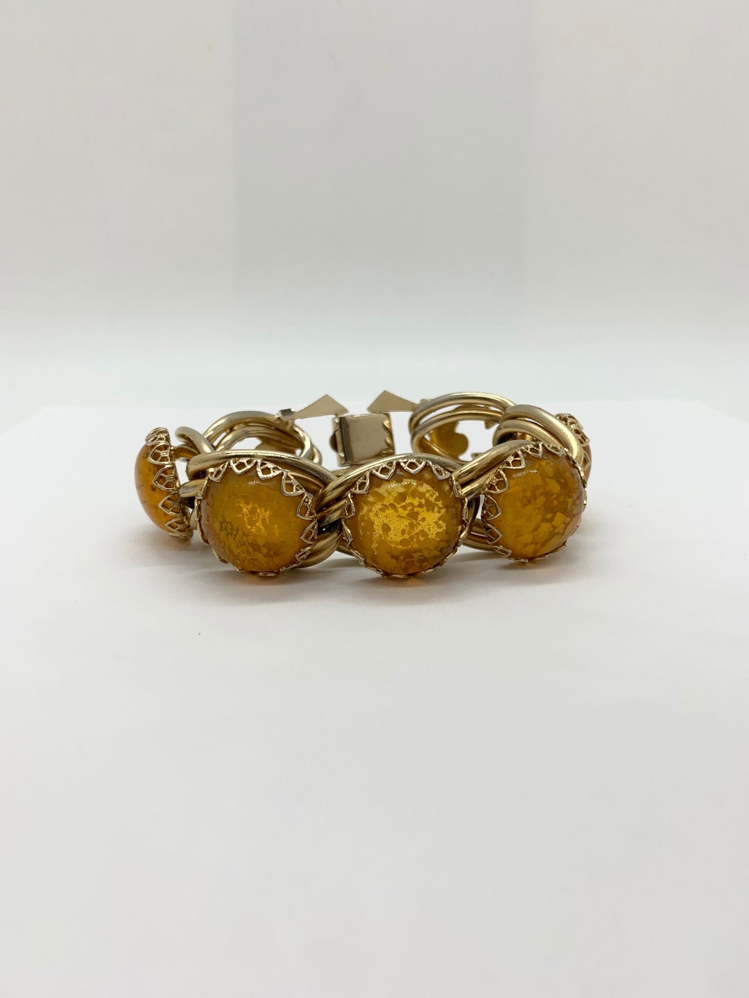 Kafin Style Bracelet - Confetti Glass Cabochon Bracelet - Large ...