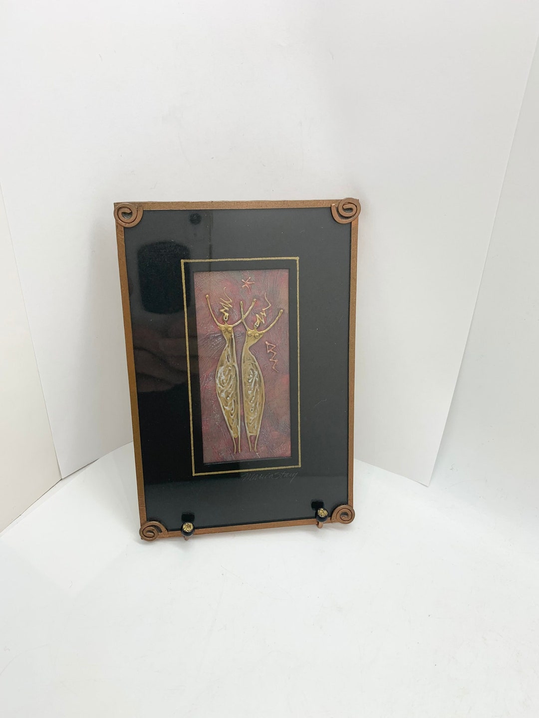 Signed Marcia Stacy Fine Art Dancing Ladies Picture Joyful Celebrations ...
