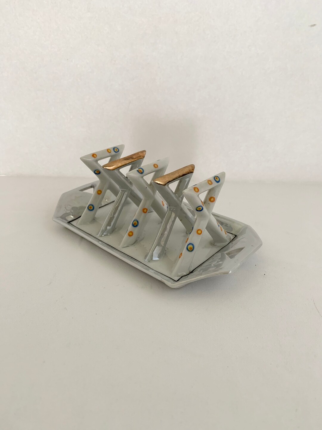 Toast Holder - 4 Slice Toast Rack - Art Deco Style - Lustreware - Made ...