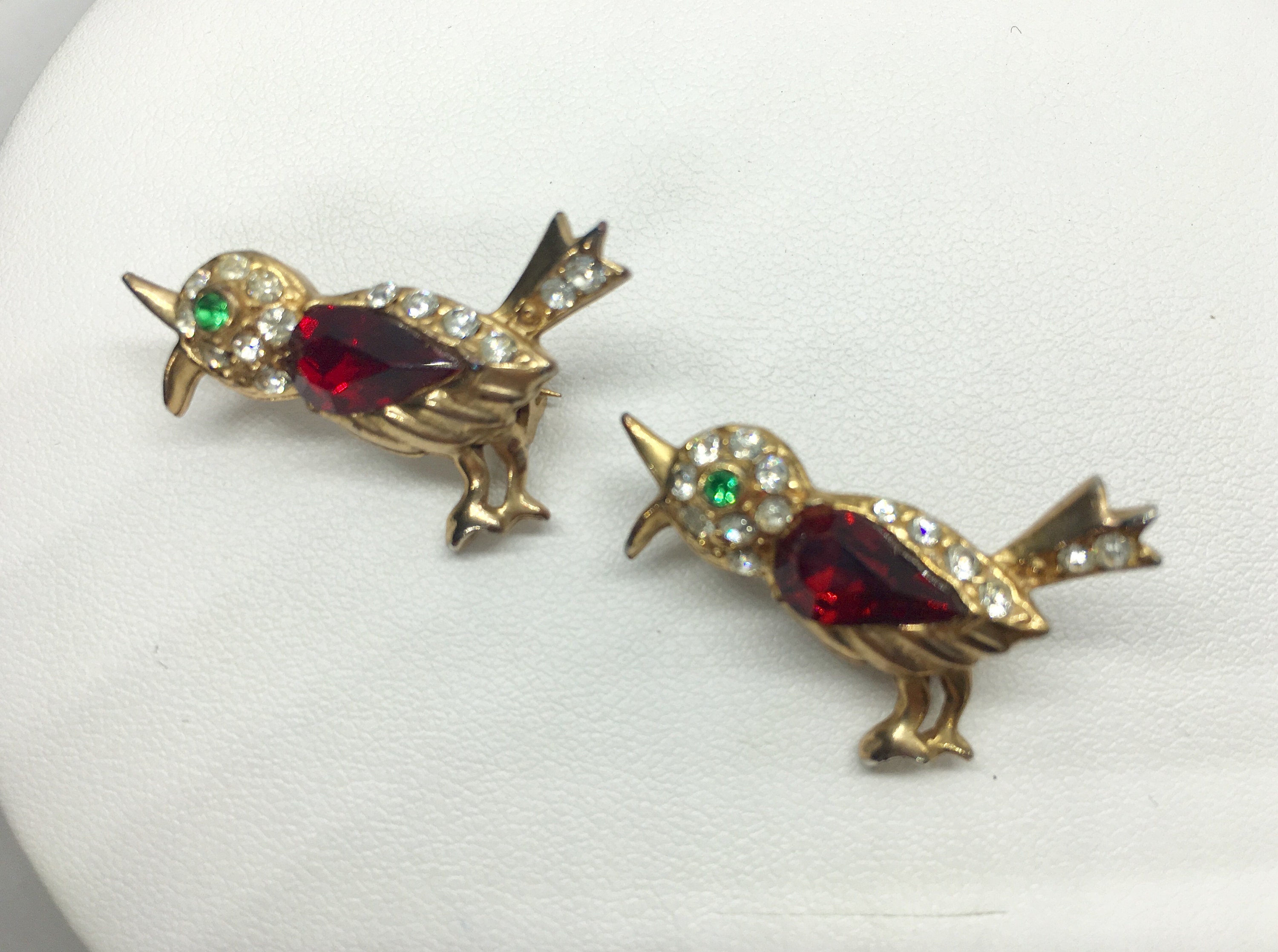 Red Bird Lapel Pins Matching Brooches Christmas Cardinals | Etsy