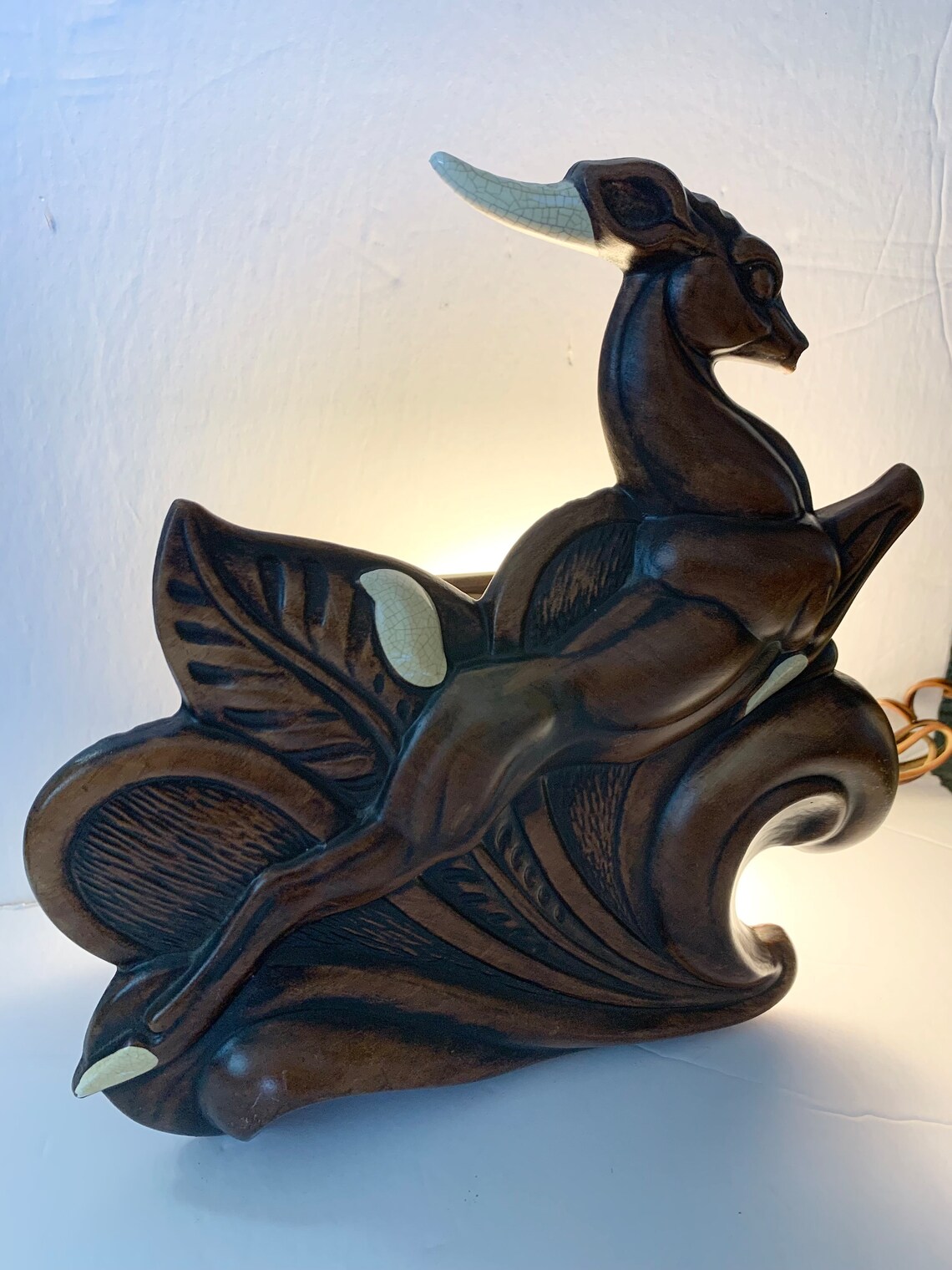 TV Lamp / Planter - Table Lamp - Deer / Gazelle / Antelope / Unicorn ...