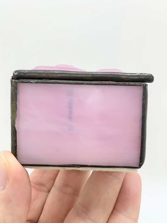 Pair of Stained Glass Trinket Boxes - Triangle Shaped… - Gem