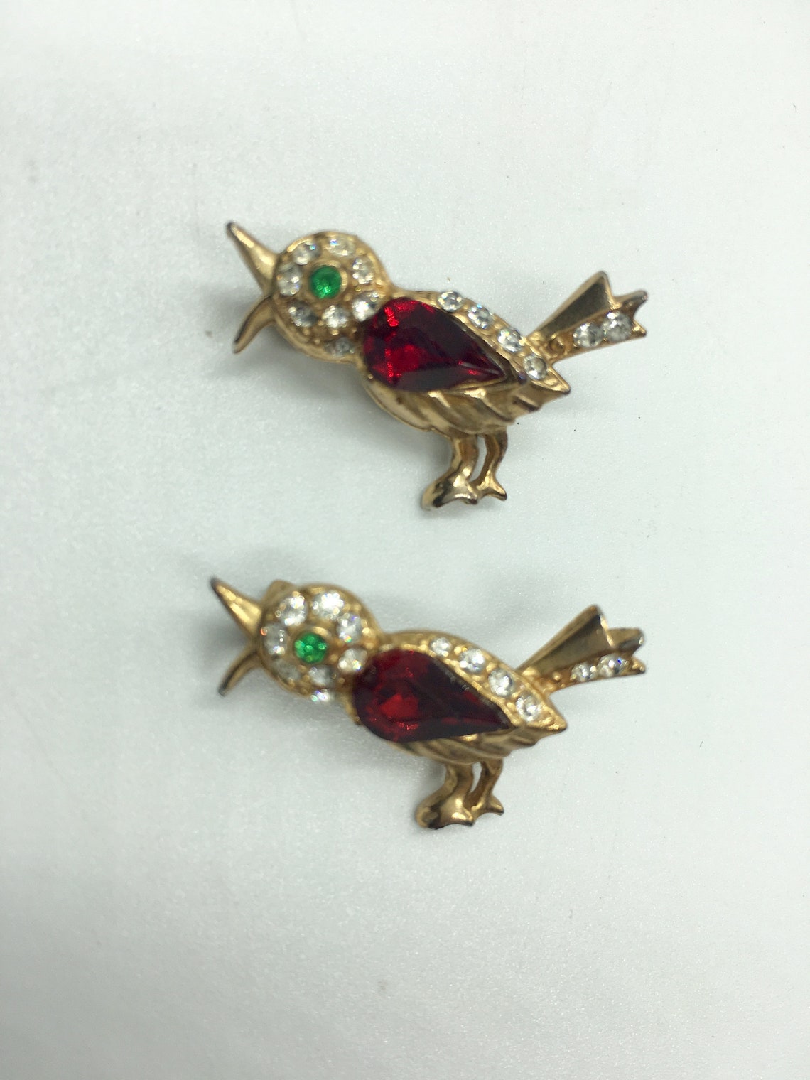 Red Bird Lapel pins Matching Brooches Christmas Cardinals | Etsy